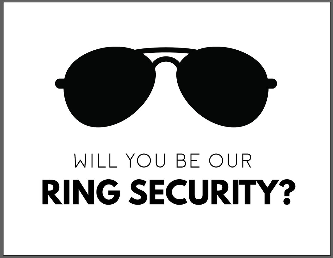 Will You Be Our Ring Security Card,ring Boy Card,ring,wedding Card ...