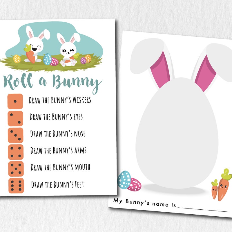 Roll a Bunny Game - Etsy