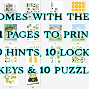 St. Patrick's Day Escape Room for Kids, Lucky Leprechaun,printable ...