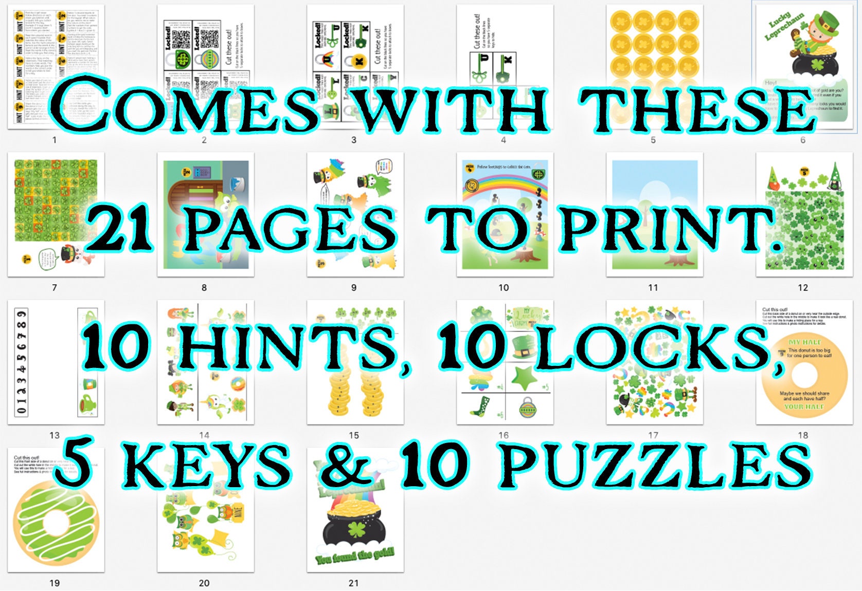 St. Patrick's Day Escape Room for Kids Lucky | Etsy