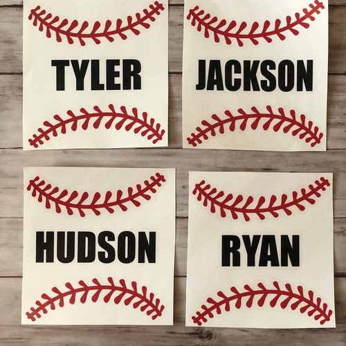 Personalized Baseball Stitches Decal Vinyl Baseball Sticker - Etsy