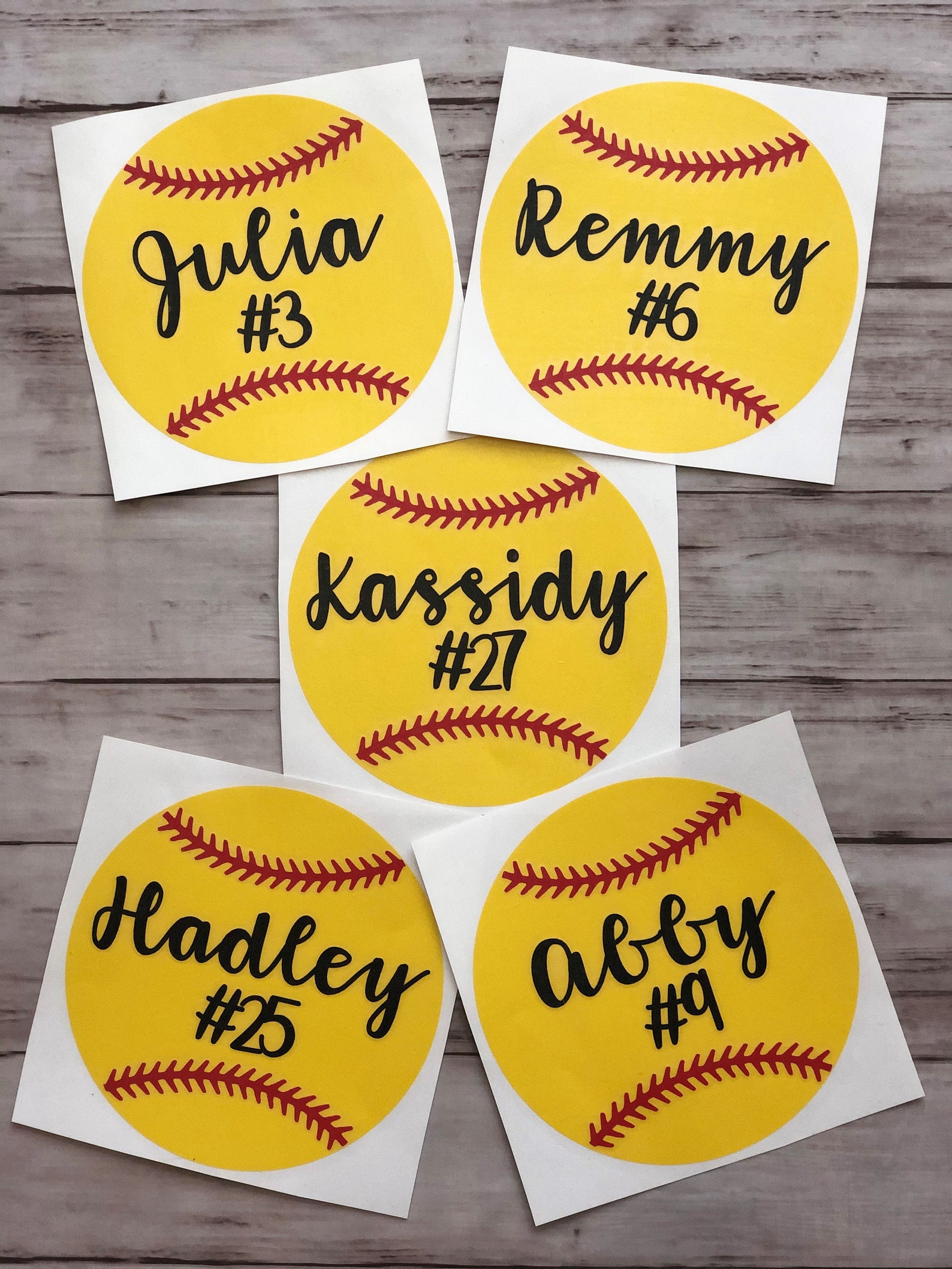 Personalized Softball Decal Vinyl Softball Decal Softball - Etsy
