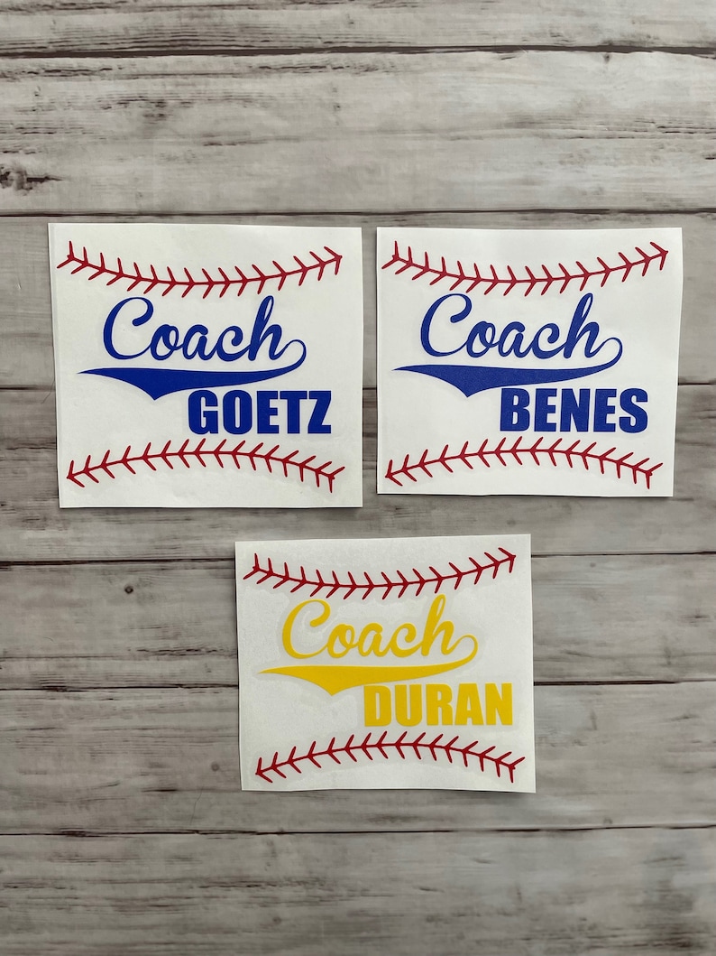Personalized Baseball Coach Vinyl Decal: Dugout Bucket Sticker - Etsy