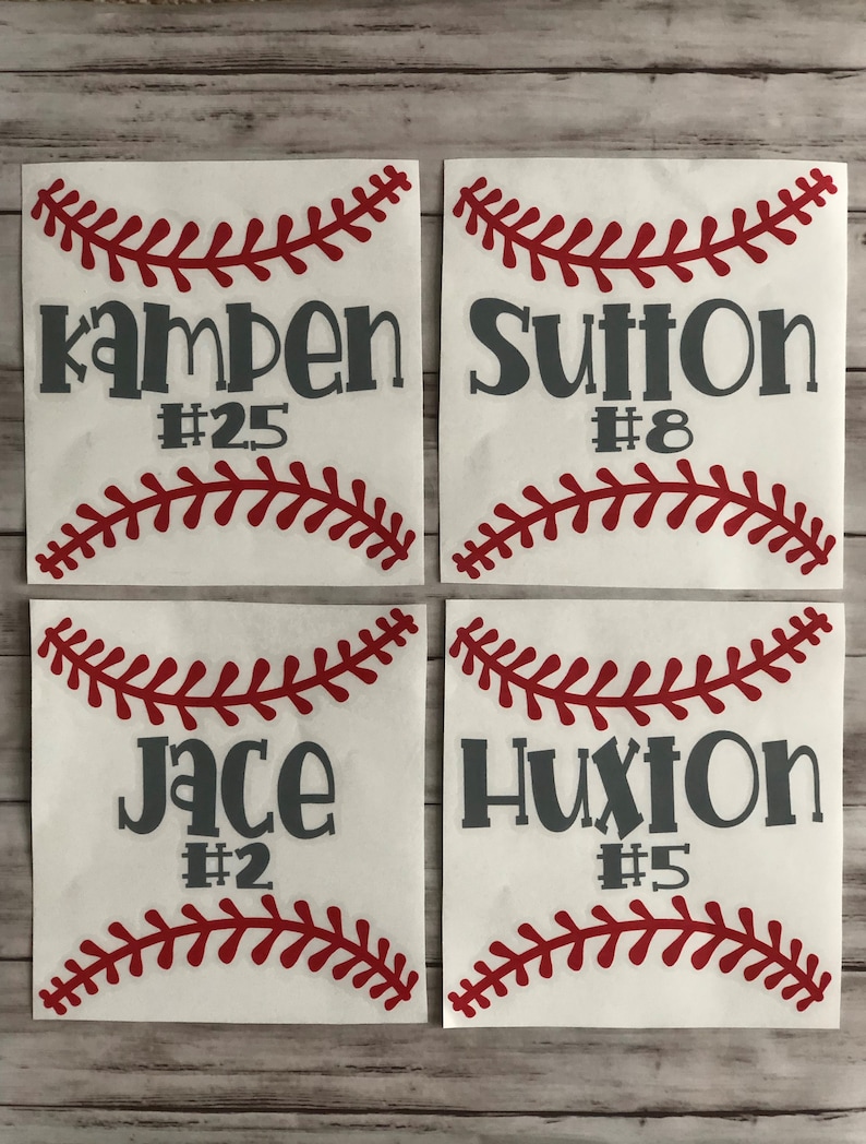 Personalized Baseball Stitches Decal Vinyl Baseball Sticker - Etsy