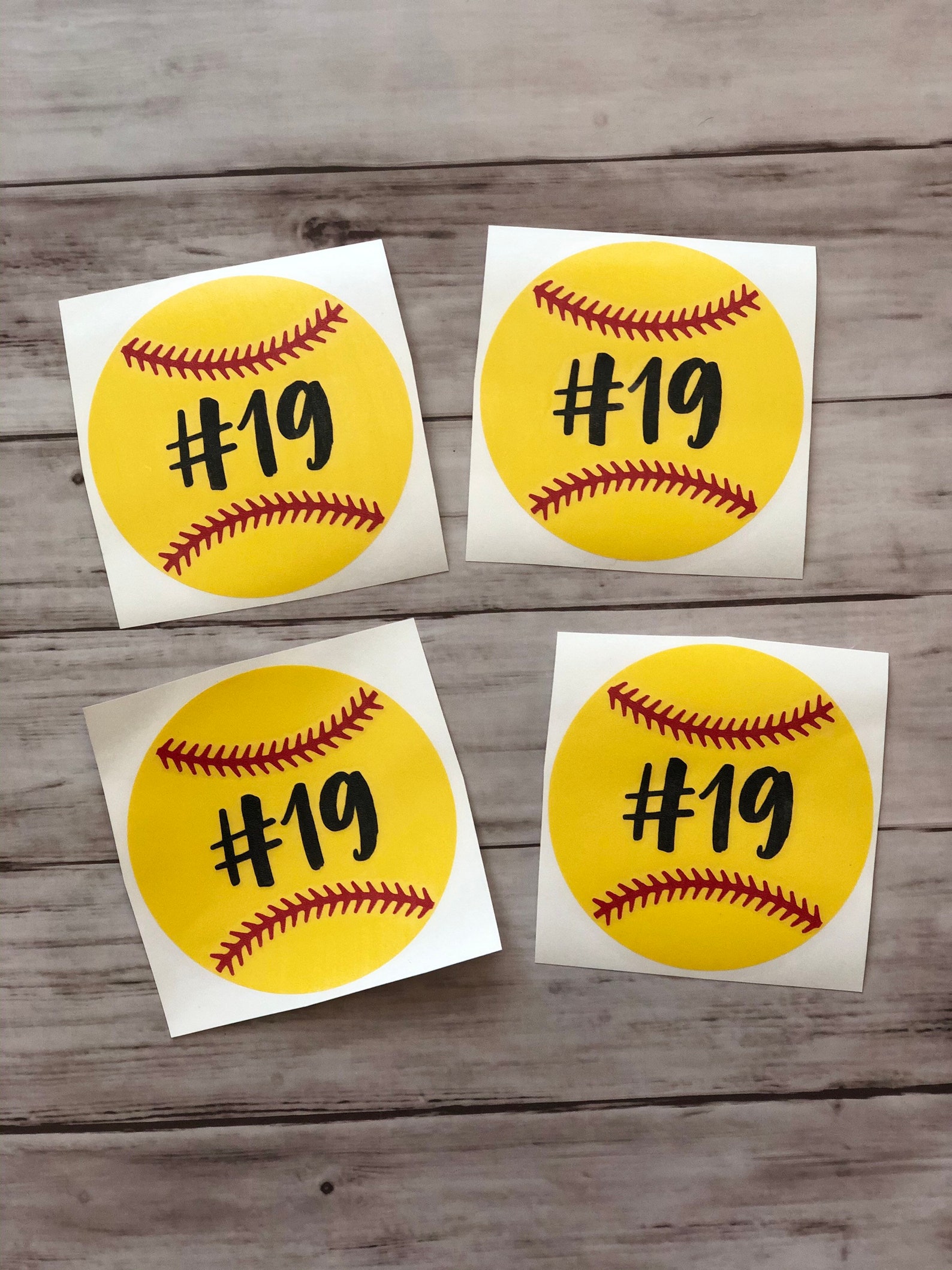 Personalized Softball Decal: Vinyl Sticker for Dugout Bucket - Etsy