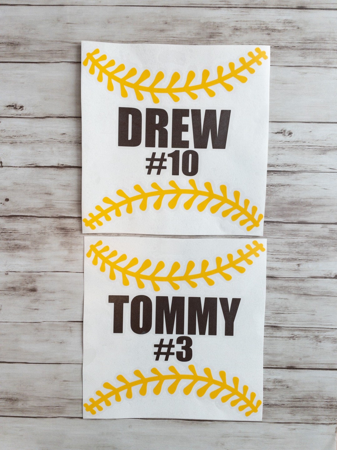 Personalized Baseball Stitches Decal: Alternate Colors, Extended Sizes ...
