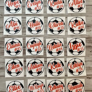 Personalized Soccer Decal: Vinyl Name Sticker - Etsy