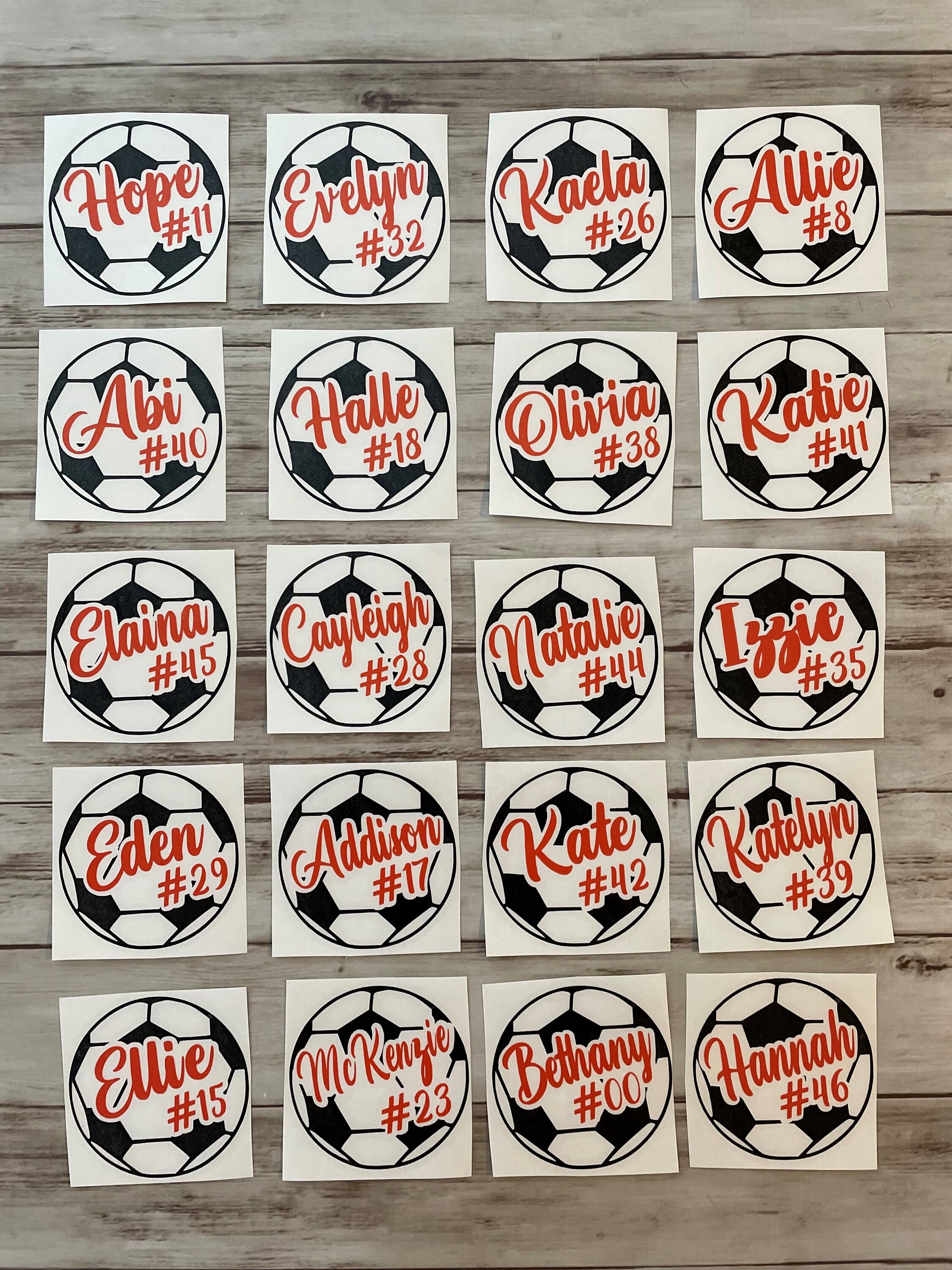 Personalized Soccer Decal: Vinyl Name Sticker - Etsy