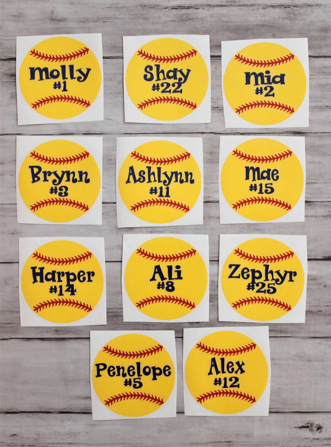 Personalized Softball Decal Vinyl Softball Decal Softball - Etsy