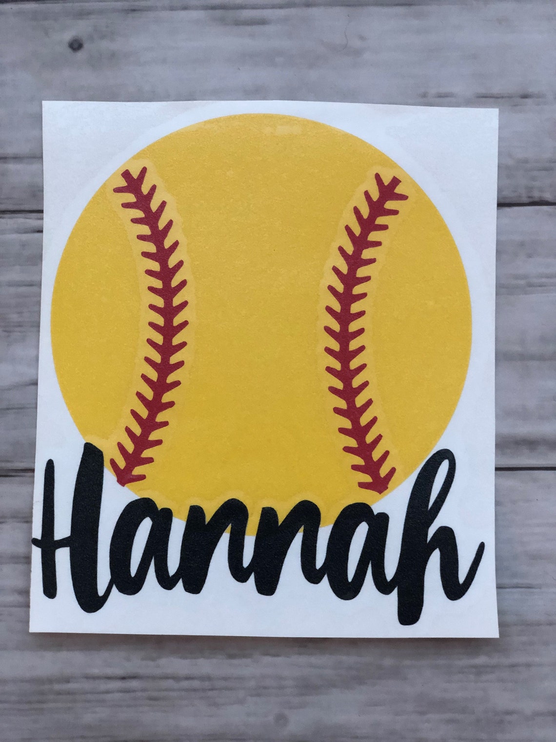 Softball Decal Vinyl Softball Decal Softball Sticker - Etsy