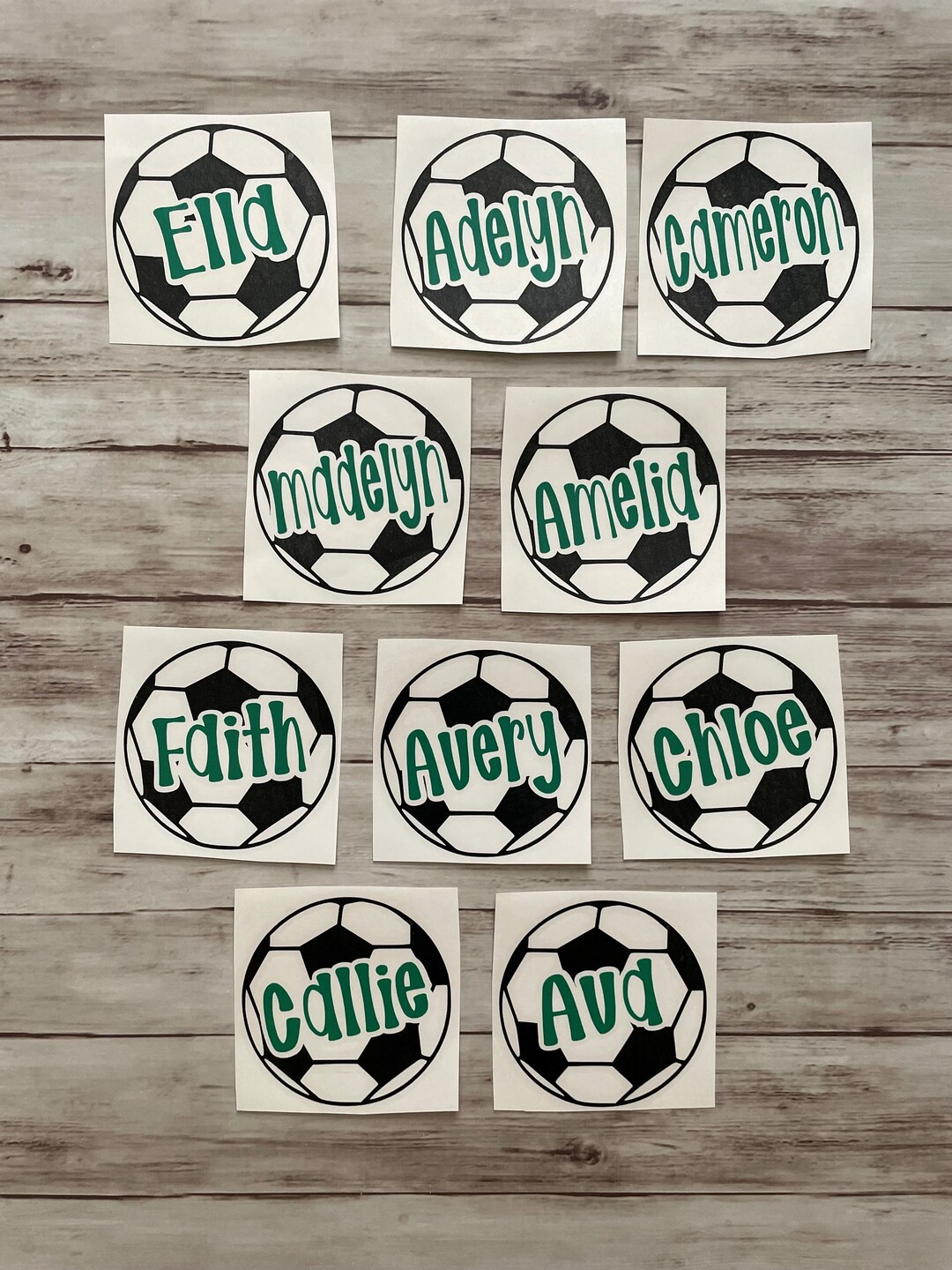Personalized Soccer Decal: Vinyl Name Sticker - Etsy