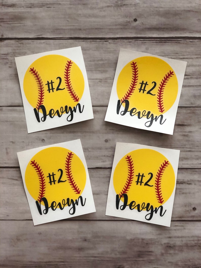 Softball Decal Vinyl Softball Decal Softball Sticker - Etsy