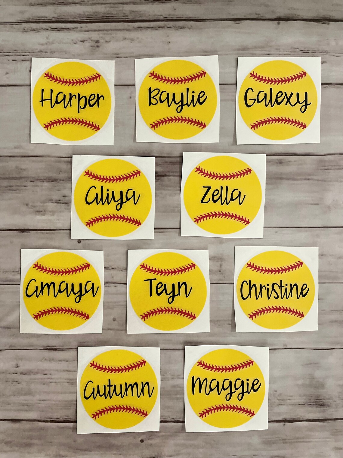 PERSONALIZED Softball Decal Vinyl Softball Decal - Etsy