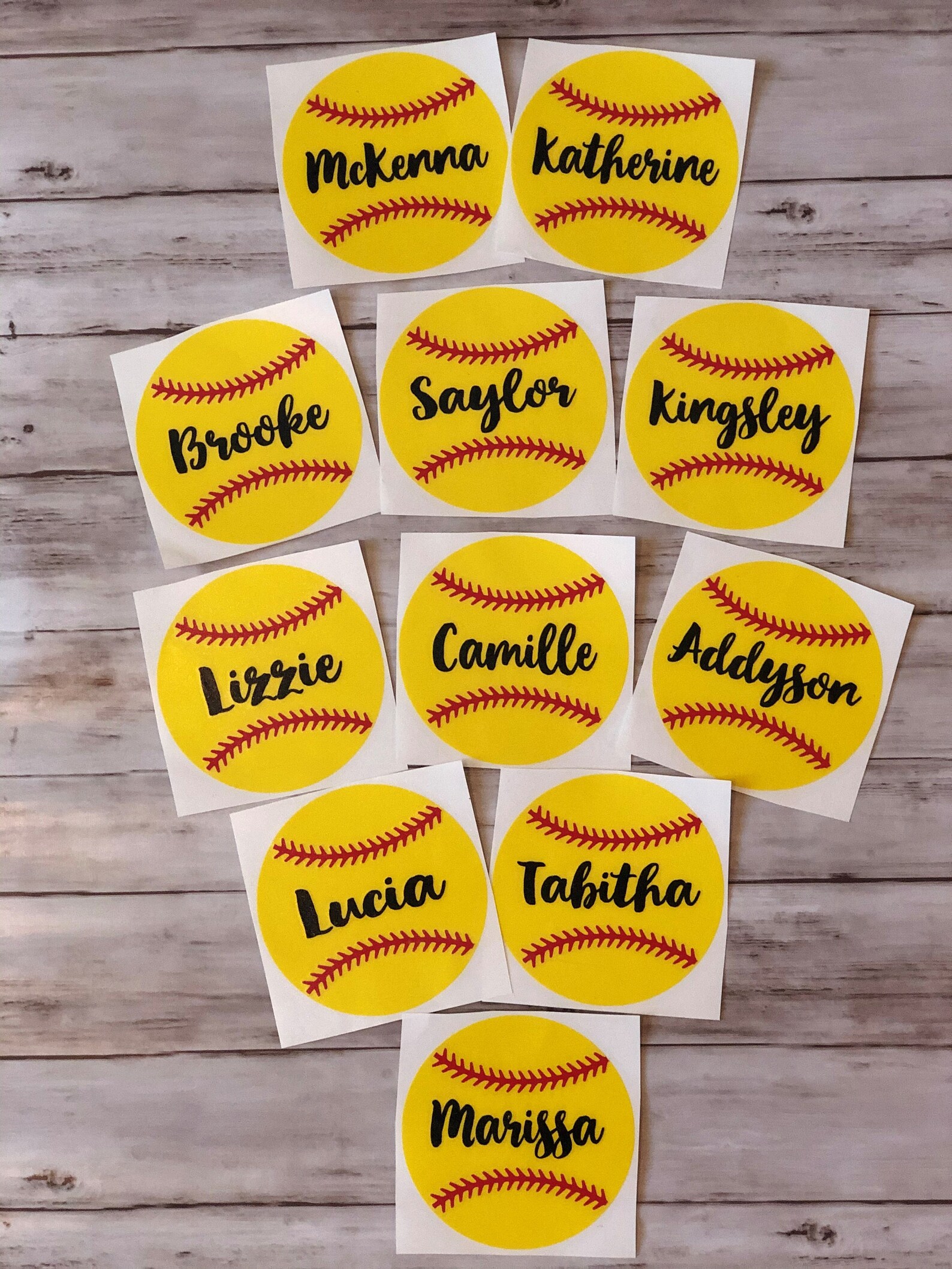PERSONALIZED Softball Decal Vinyl Softball Decal - Etsy