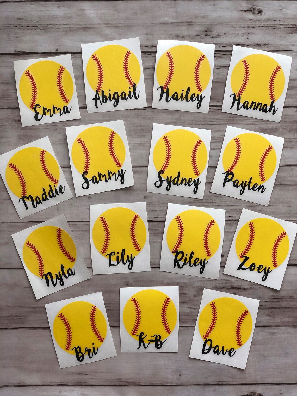 Softball Decal Vinyl Softball Decal Softball Sticker - Etsy
