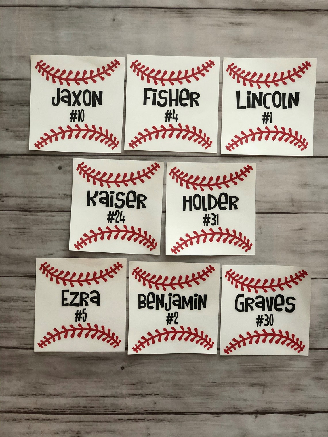 Personalized Baseball Stitches Decal Vinyl Baseball Sticker - Etsy