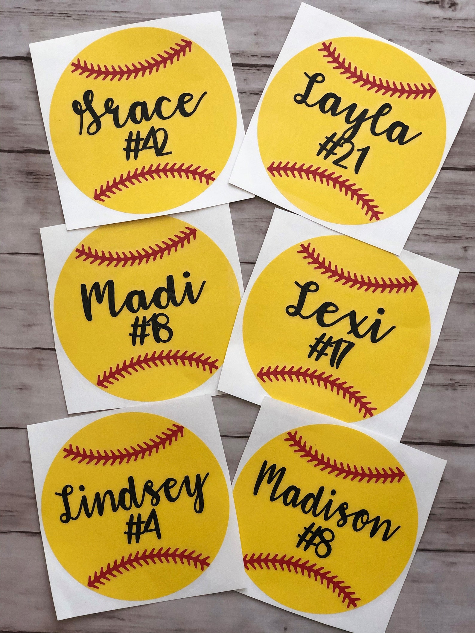 Personalized Softball Decal Vinyl Softball Decal Softball - Etsy