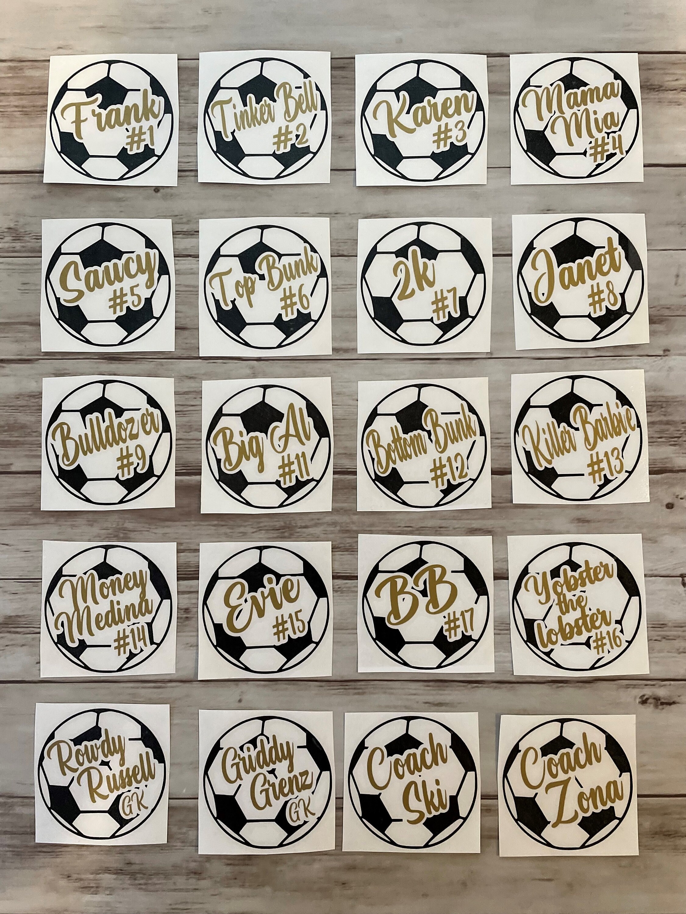 Personalized Soccer Decal: Vinyl Name Sticker - Etsy