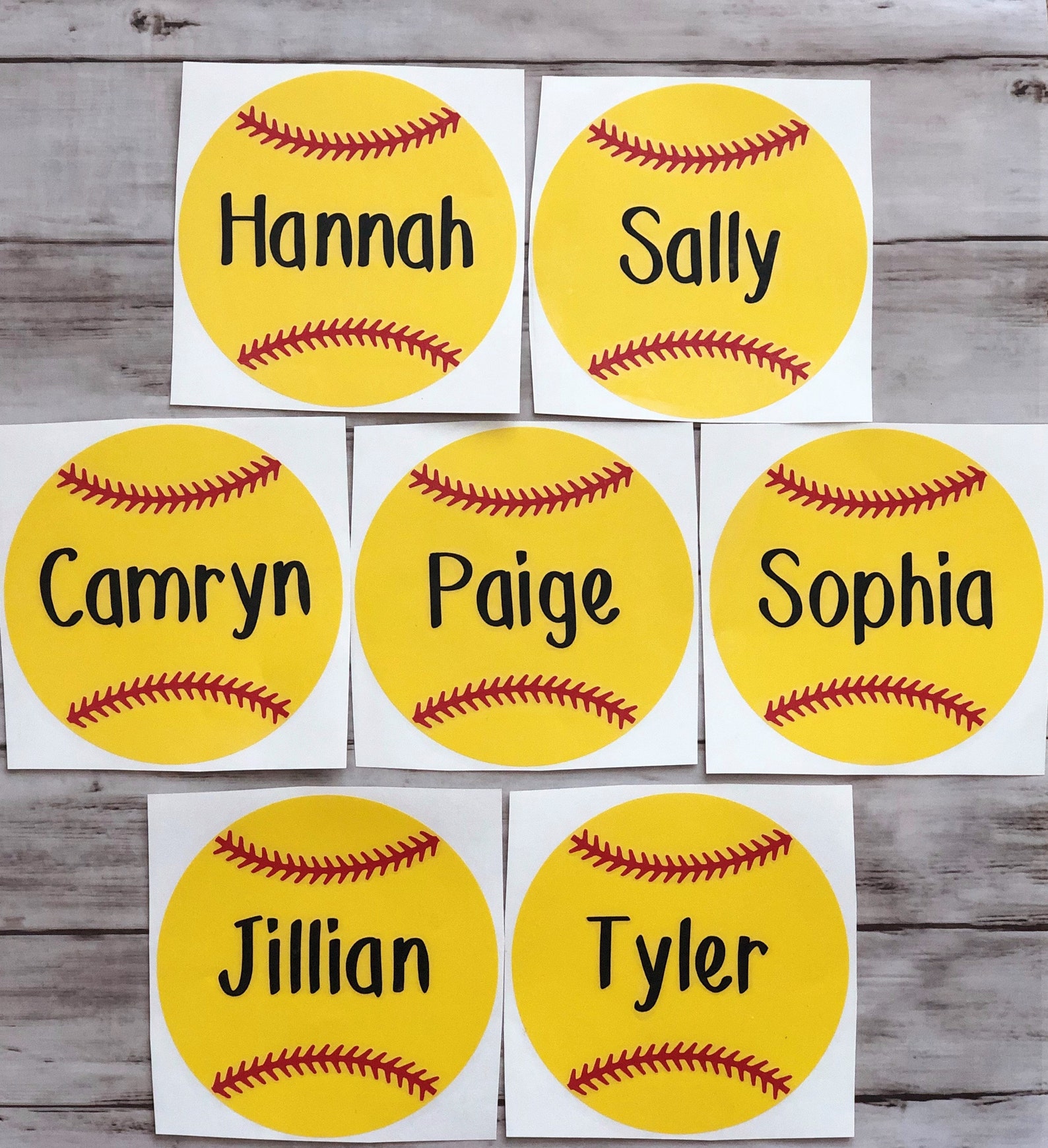 Personalized Softball Decal: Vinyl Sticker for Dugout Bucket - Etsy