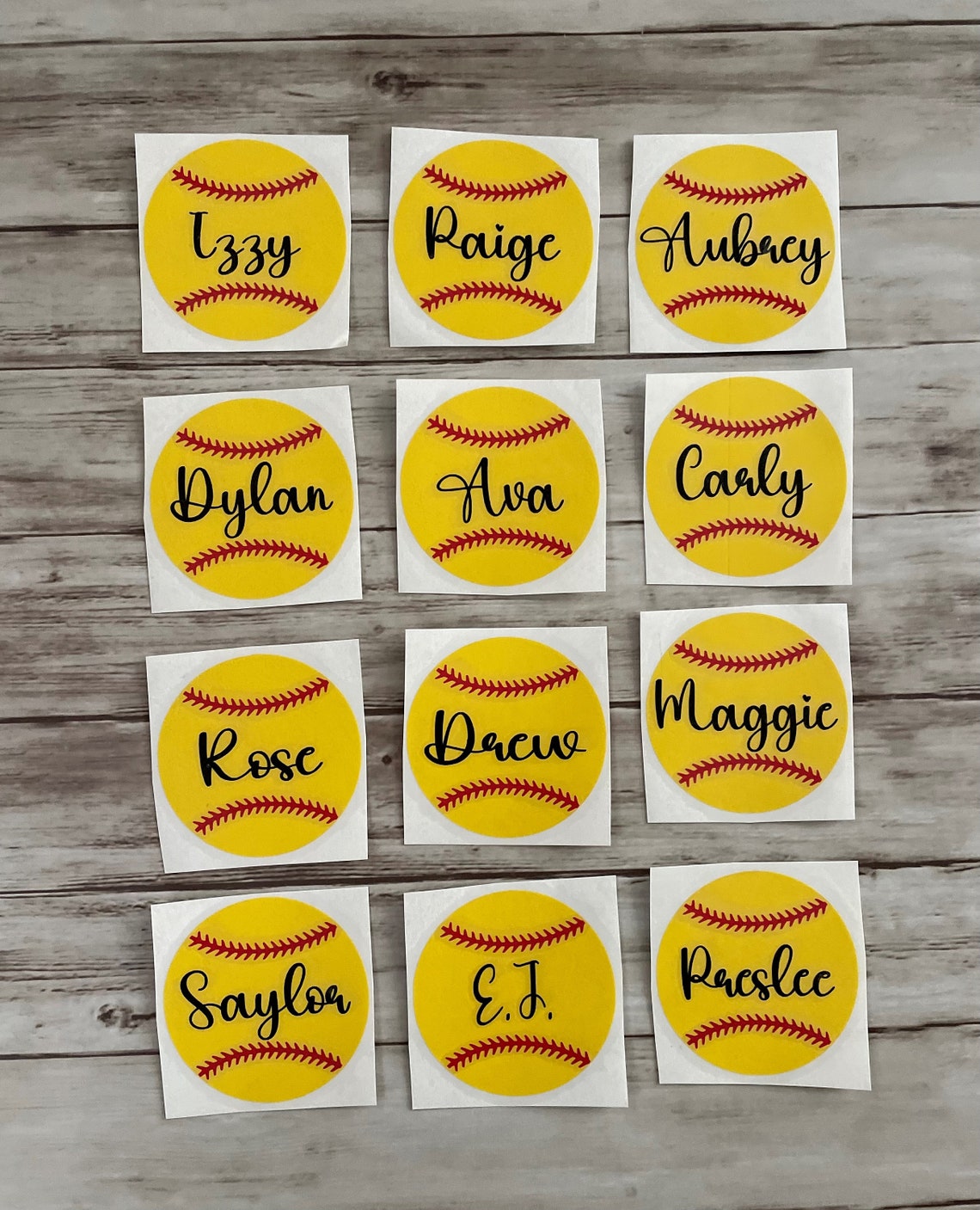 PERSONALIZED Softball Decal Vinyl Softball Decal - Etsy