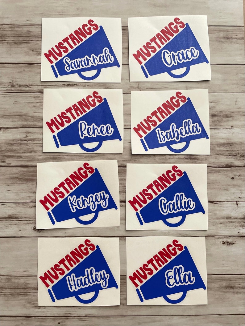 Personalized Cheer Megaphone Decal: Team Name Sticker - Etsy