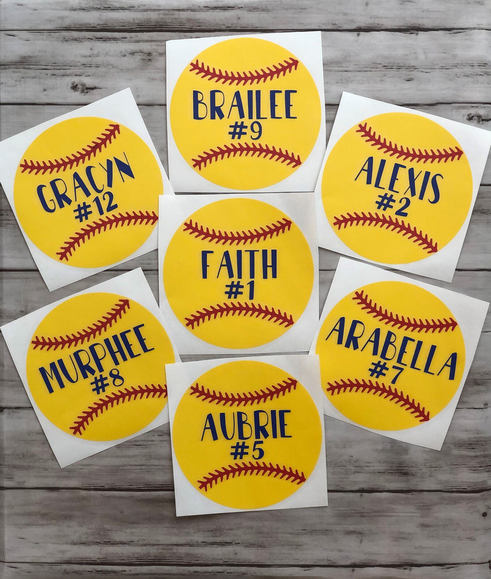 Personalized Softball Decal Vinyl Softball Decal Softball - Etsy