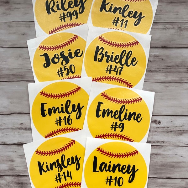 Softball Vinyl - Etsy