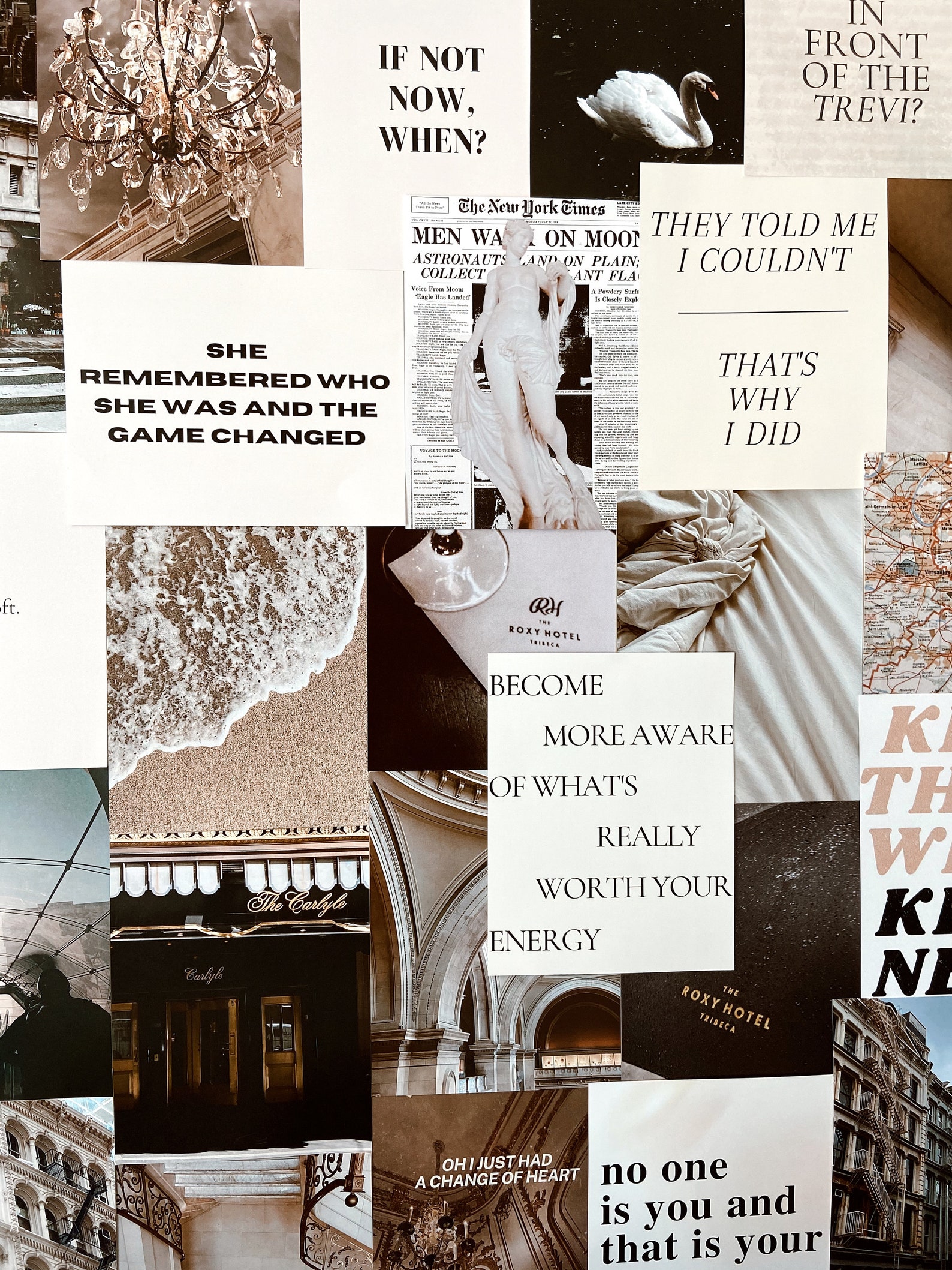 Neutral Wall Collage Kit | Champagne Decor, 50 Prints - Etsy