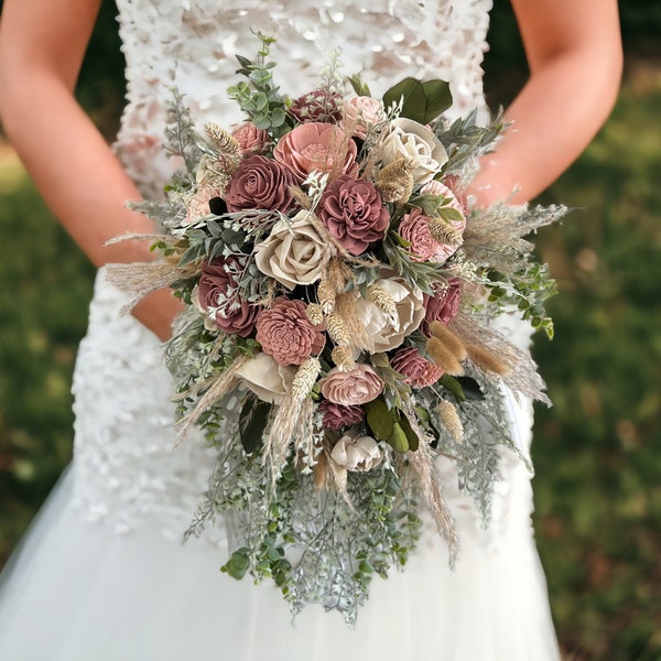 Dusty Pink Bouquet - Etsy