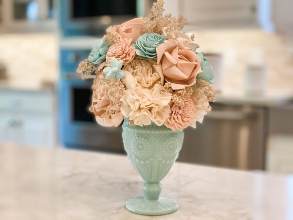 Mint And Pink Centerpiece