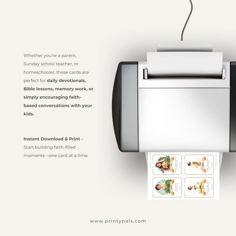 100 Bible Character Flashcards: Christian Education for Kids ...