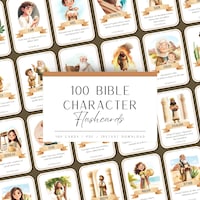 100 Bible Character Educational Cards, Activity for Kids, Christian ...