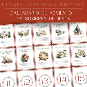 Calendario De Adviento: Los 25 Nombres De Jesús — Spanish Advent Cards ...