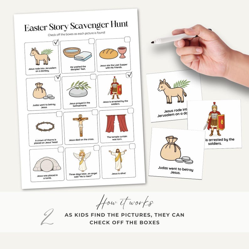 Easter Scavenger Hunt Printable, Bible Story Game for Christian Kids - Etsy