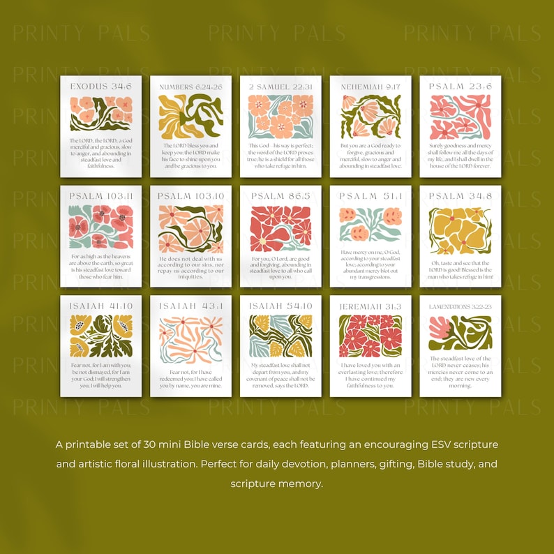 God’s Grace – Mini Bible Verse Cards (ESV) | 30 Printable Scripture ...