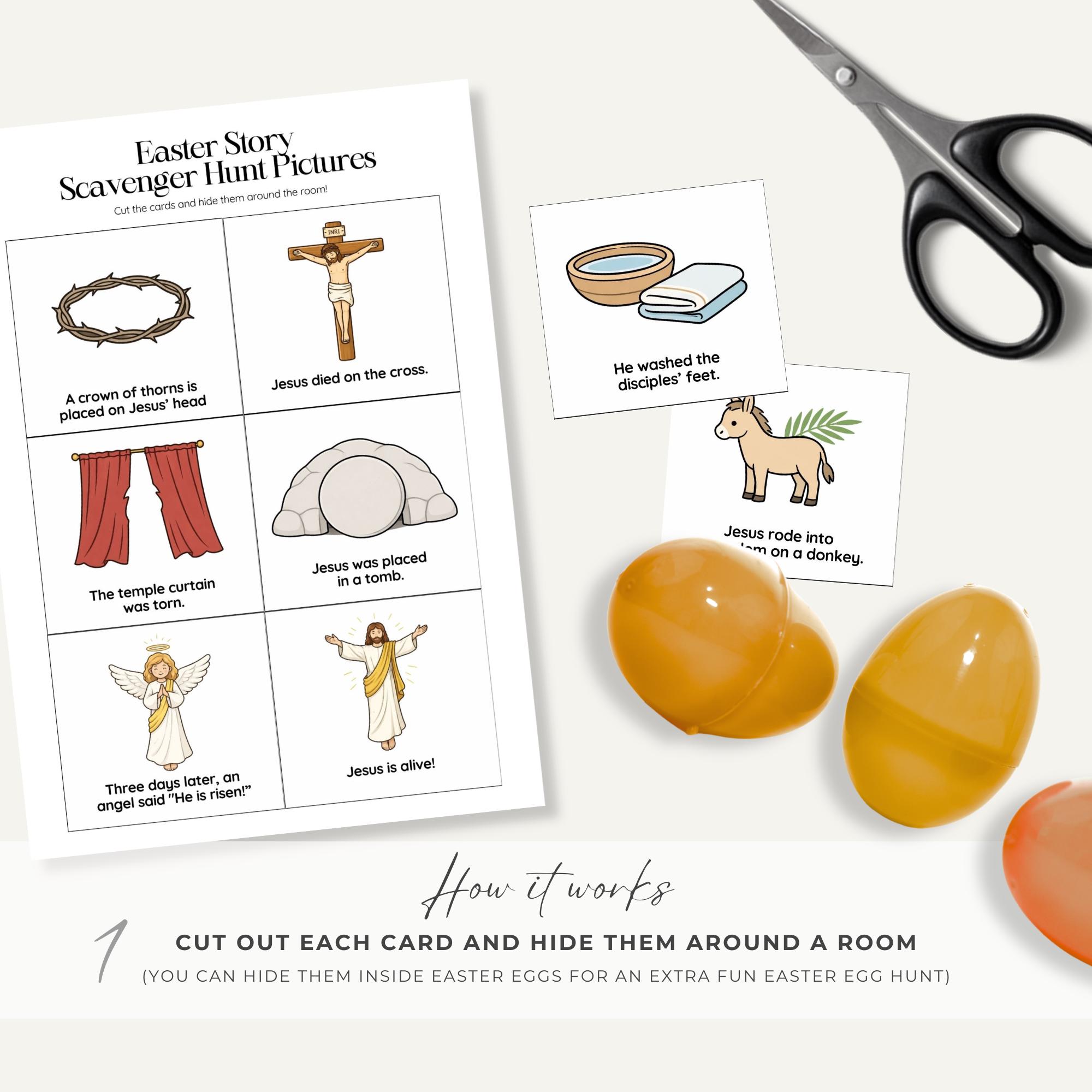 Easter Scavenger Hunt Printable, Bible Story Game for Christian Kids - Etsy