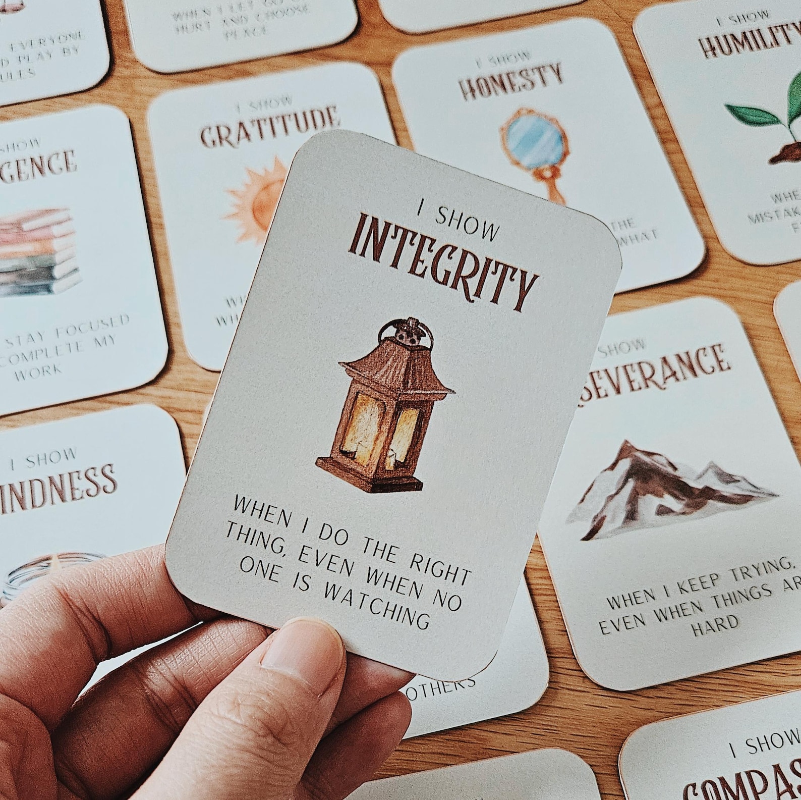 Kids Affirmation Cards: Core Values and Character Traits. Homeschool ...