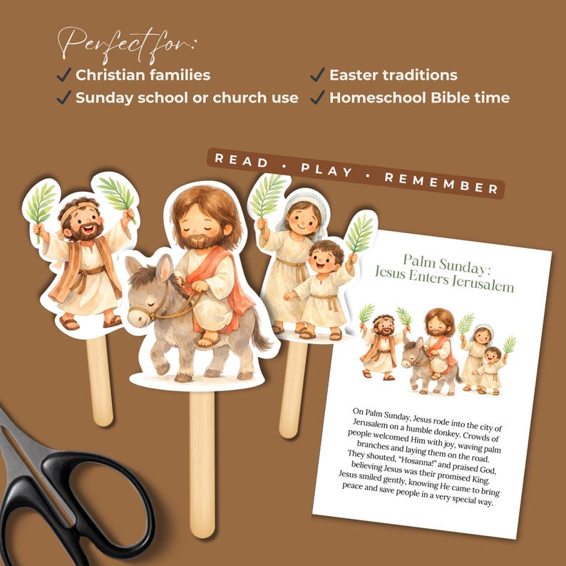 Easter Story Puppets for Kids | Printable Holy Week Activity for ...