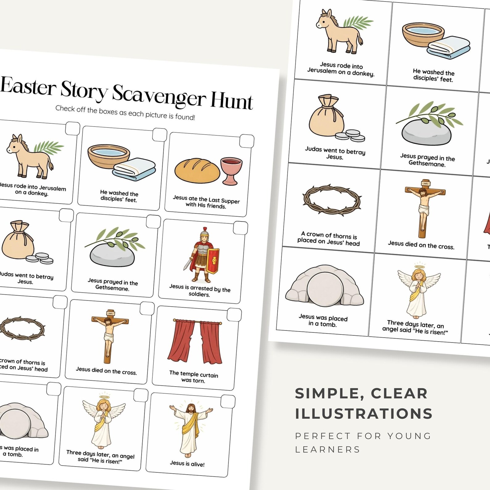 Easter Scavenger Hunt Printable, Bible Story Game for Christian Kids - Etsy