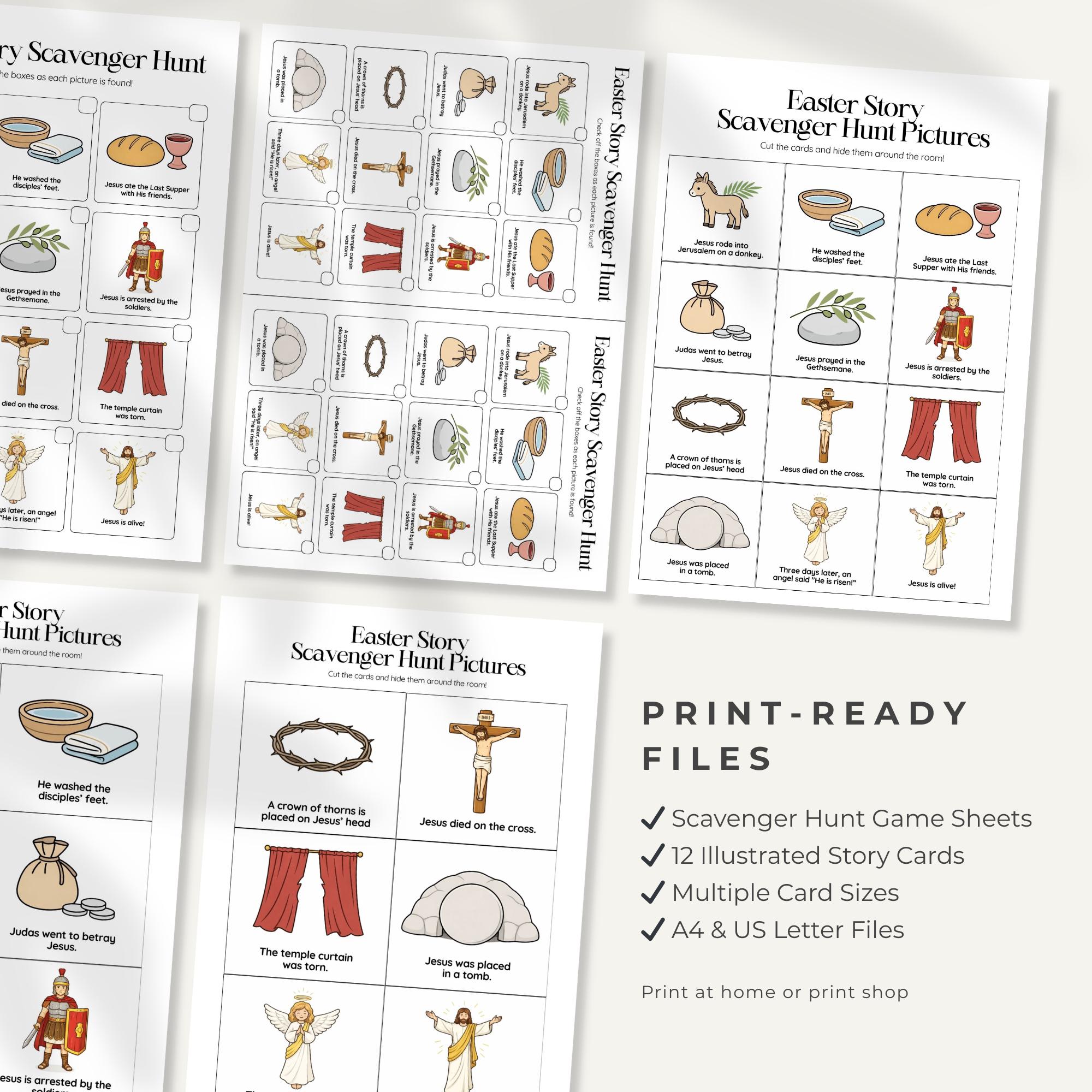 Easter Scavenger Hunt Printable, Bible Story Game for Christian Kids - Etsy