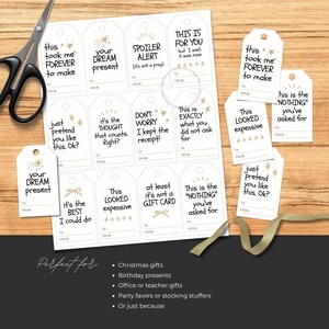 Funny Printable Gift Tag: Sarcastic Humor Present Labels (set of 12) - Etsy