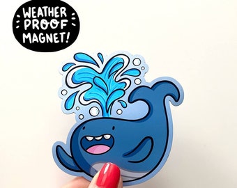 Humpback Whale Magnet: Hand Stamped Clay Magnet - Etsy