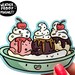 Sour Cream Sticker Weatherproof Vinyl Sticker Kawaii Sticker Tub of ...