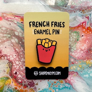 French Fries Hard Enamel Pin | Kawaii Enamel Pin | Cute Food Pin | Junk ...