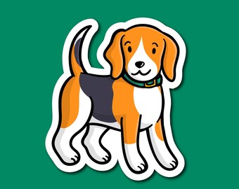Beagle Hound Dog Stickers One Inch Round Seals - Etsy