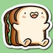 Sandwich Dude Sticker | Weatherproof Vinyl Sticker| Kawaii Sticker ...