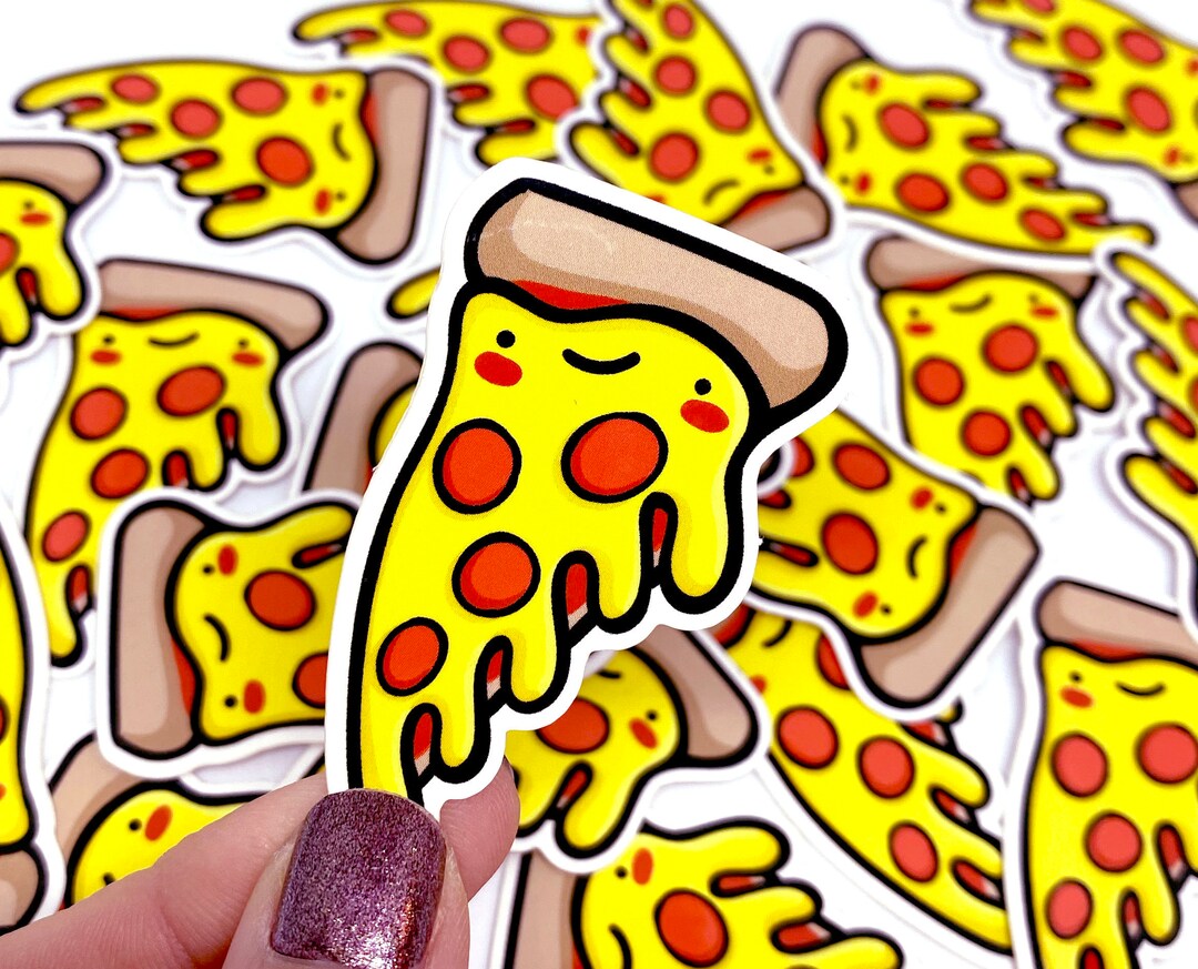 Mini Pepperoni Pizza Sticker Waterproof Sticker Water Bottle Sticker ...