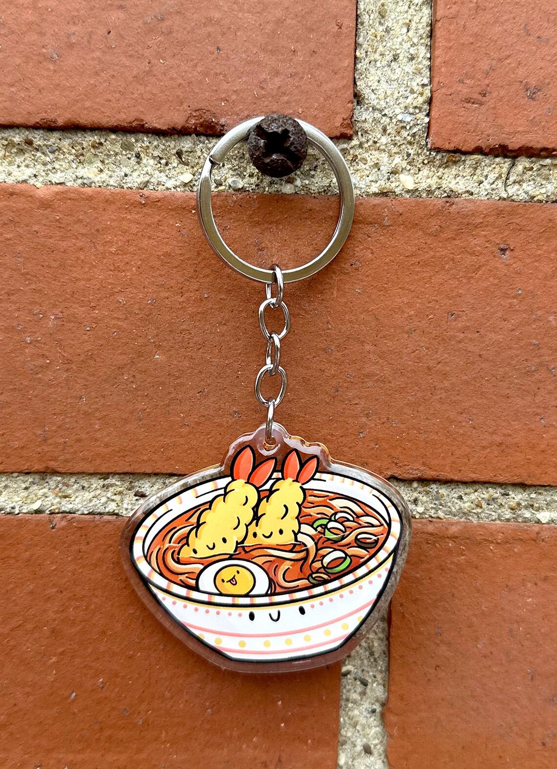 Tempura Udon Keychain | Cute Acrylic Keychain | Bowl of Udon Keychain ...