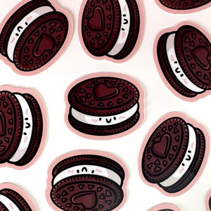 Chocolate Sandwich Cookie Mini Sticker | Waterproof Sticker |kawaii ...