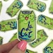 Mini Lime La Cat Vinyl Sticker Waterproof Sticker Kawaii Cat Sticker ...